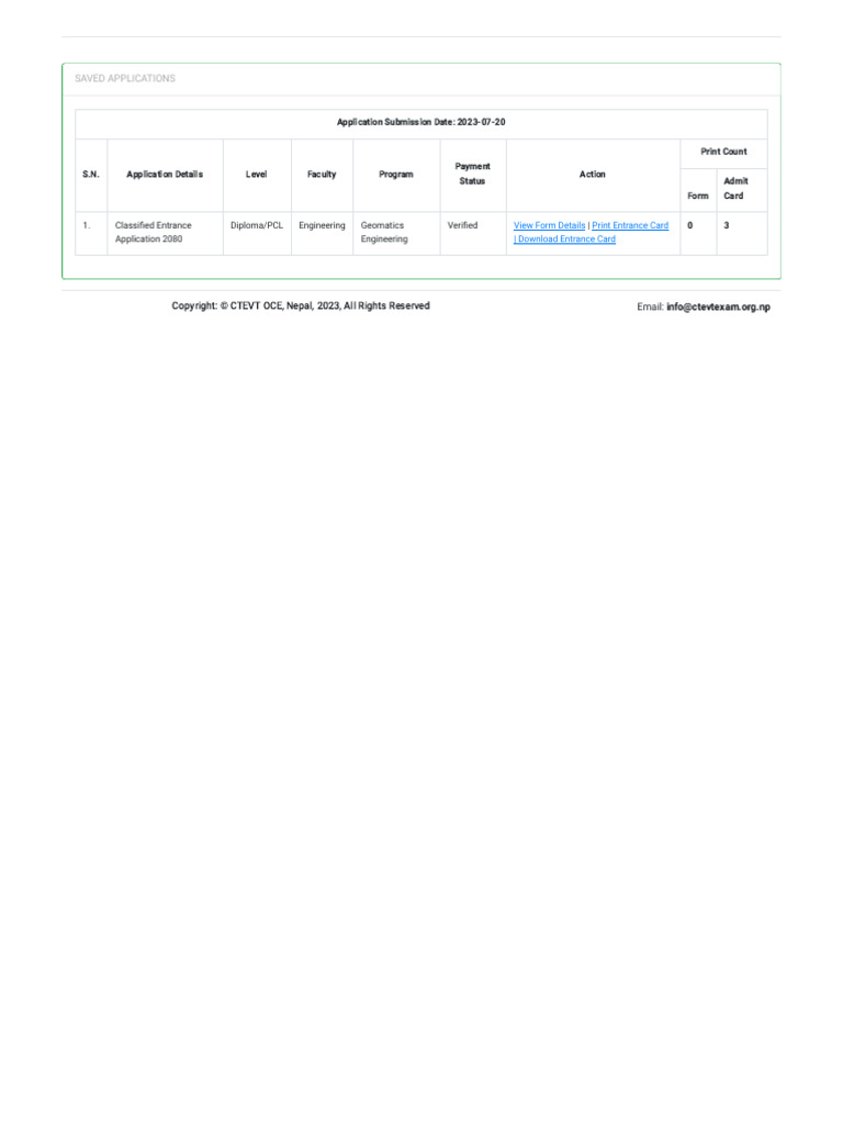 CTEVT Entrance | PDF