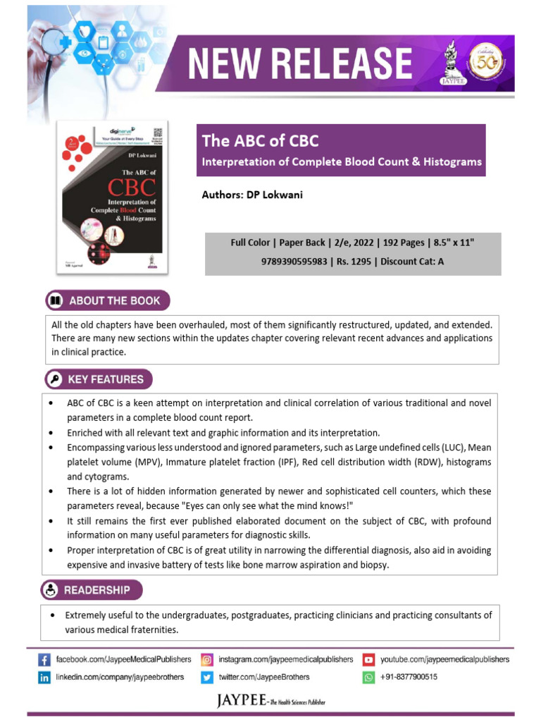 DP Lokwani - The ABC of CBC Interpretation of Complete Blood Count ...