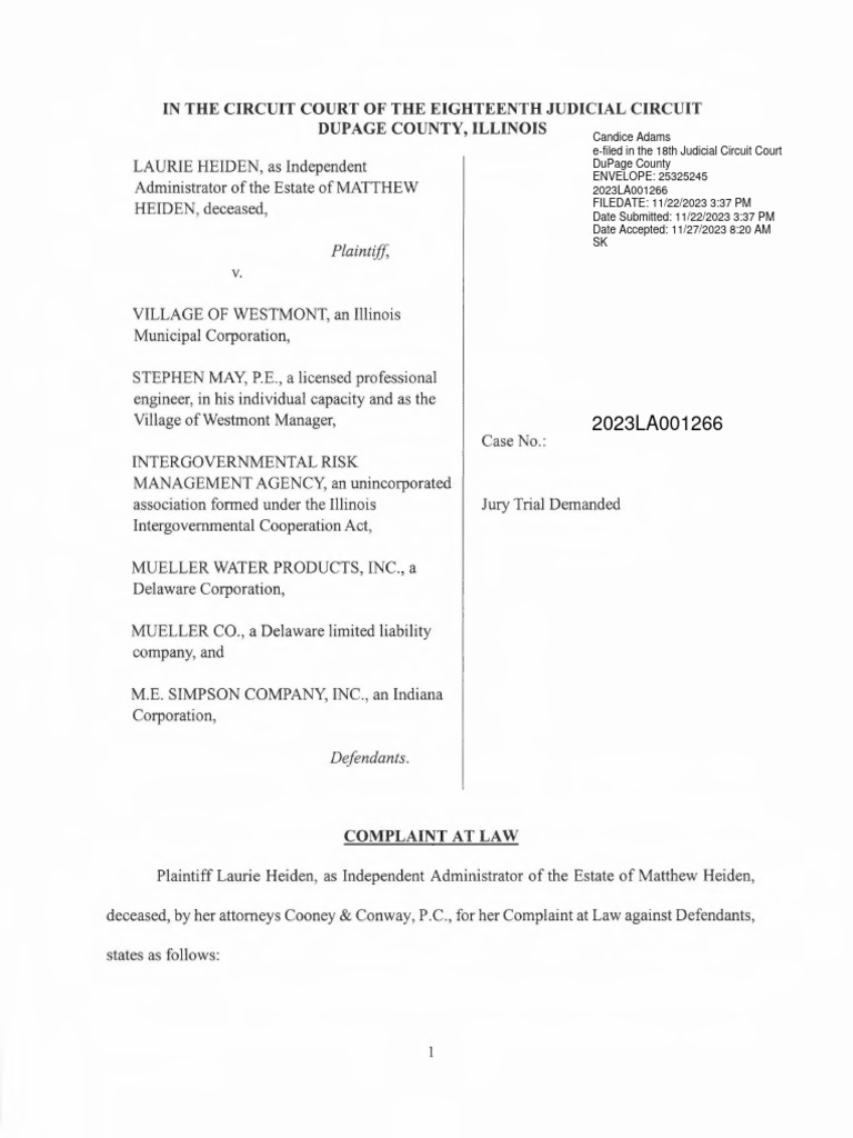 Matthew Heiden Lawsuit | PDF | Occupational Safety And Health ...