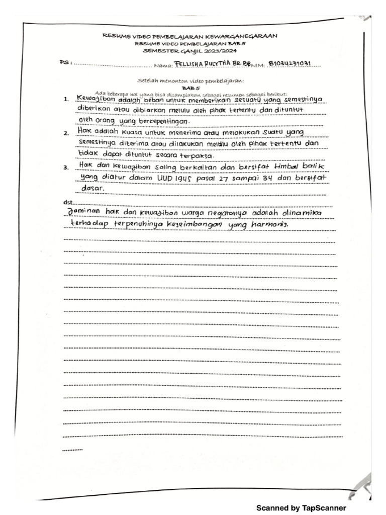 Fellisha Rulytha b1034231031 Materi | PDF