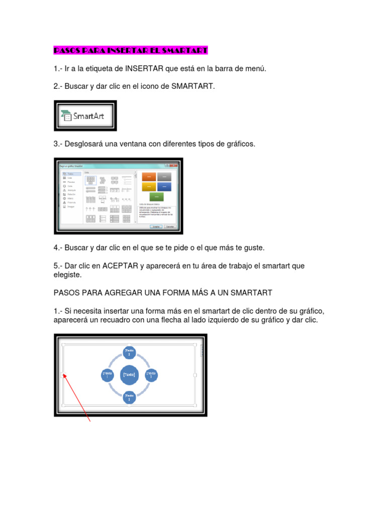 Guía Rápida para Usar SmartArt | PDF | Negocios | Informática