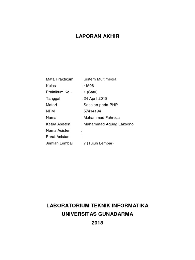 Sistem Multimedia - Session Pada PHP | PDF