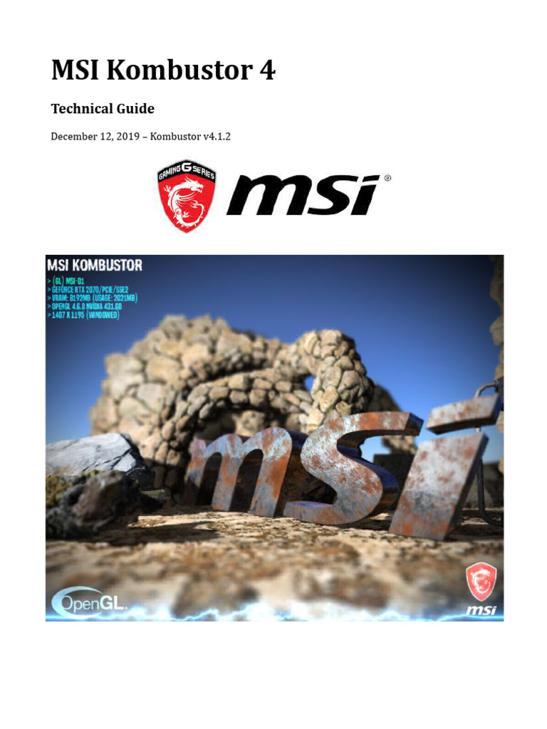 Msi Kombustor Technical Guide | PDF | Graphics Processing Unit | Computer Graphics