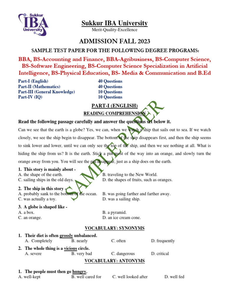 Sample Paper 1 | PDF | Numbers