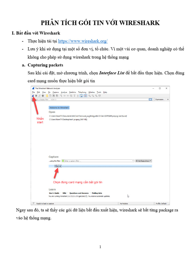 Phân Tích Gói Tin Với Wireshark | PDF