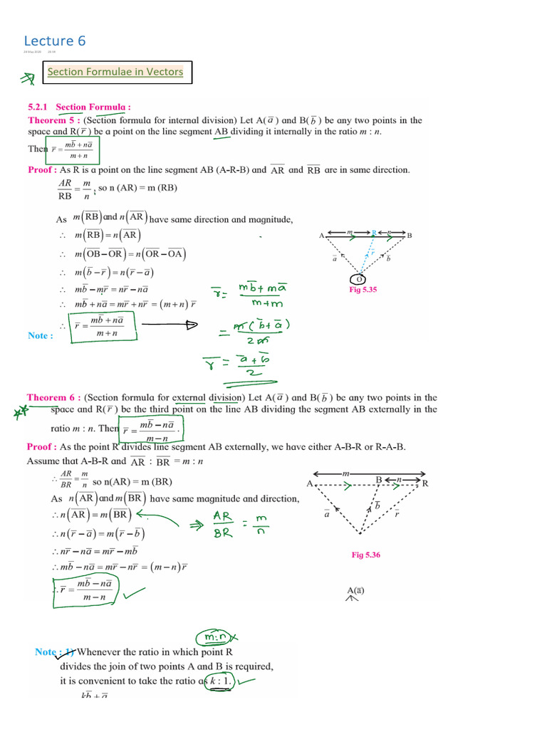 Section Formulae | PDF
