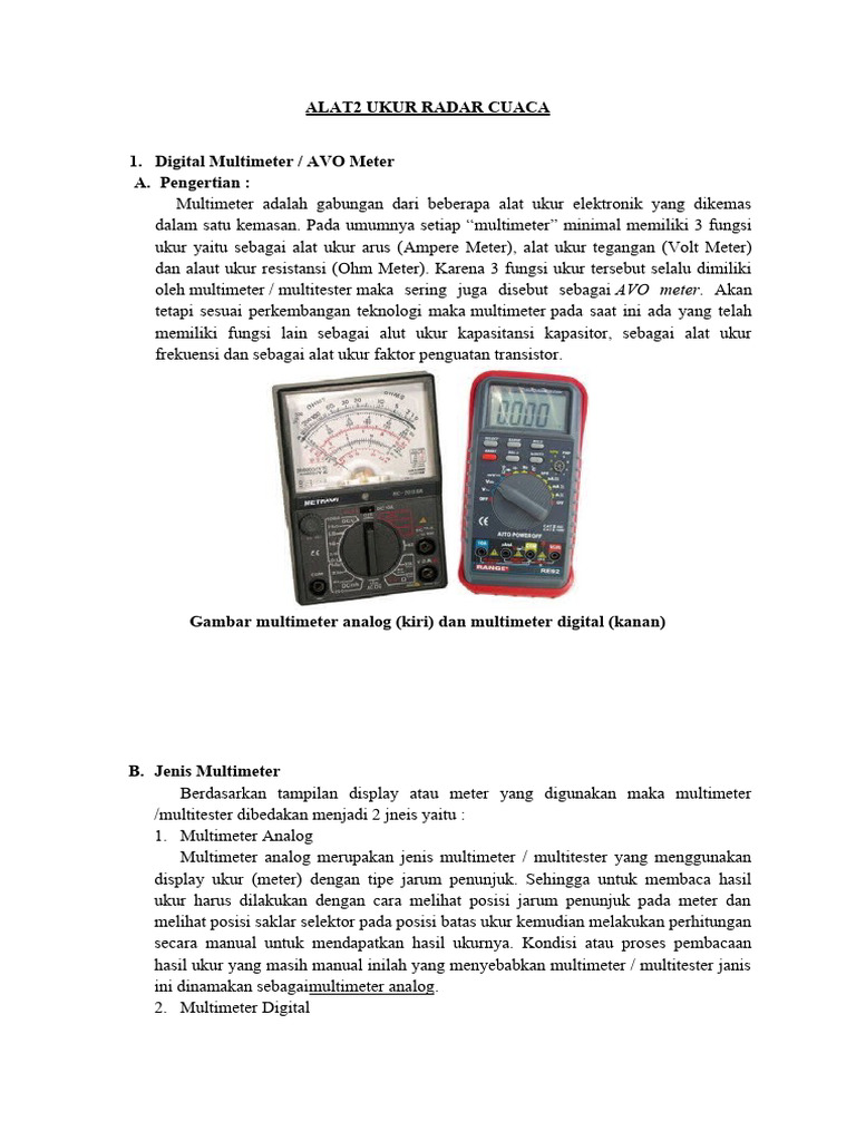 Alat-Alat Ukur Radar Cuaca | PDF