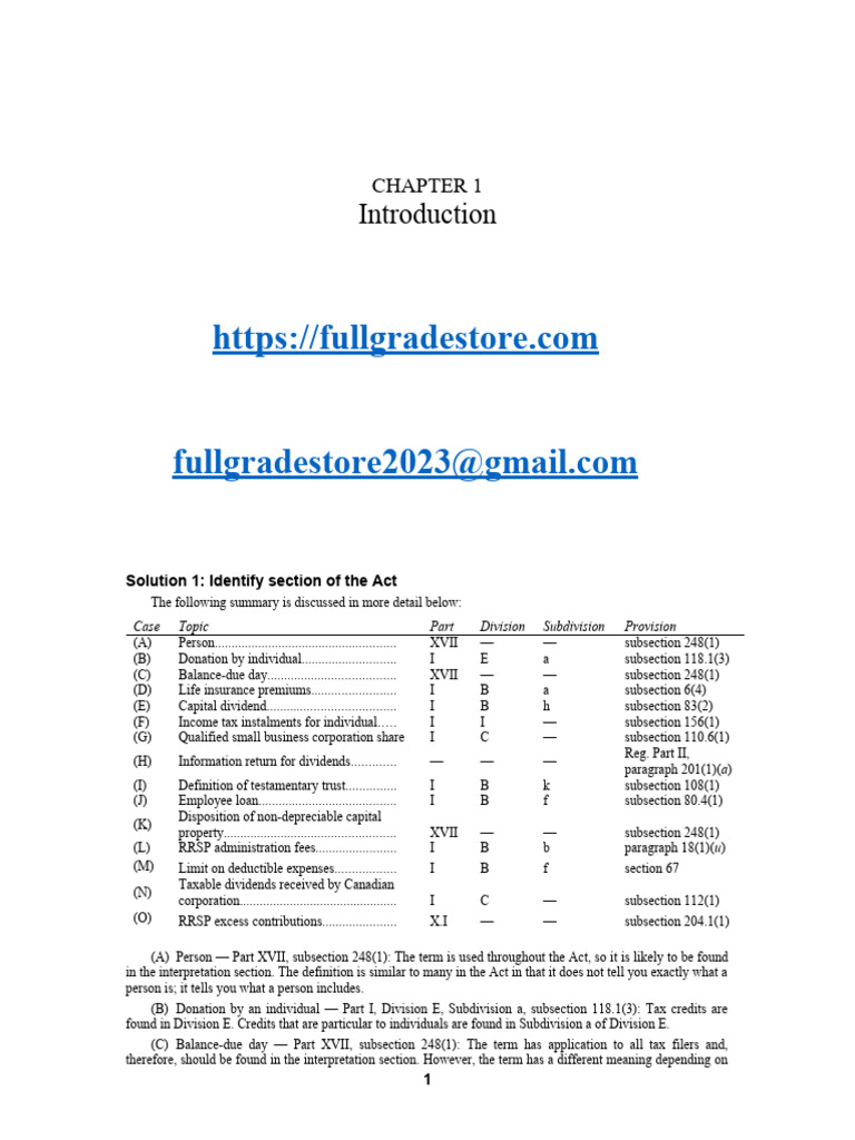 Chapter 1 - Sol - 2023 Introduction To Federal Income Taxation in ... Chapter 1 - Sol - 2023 Introduction To Federal Income Taxation in ...