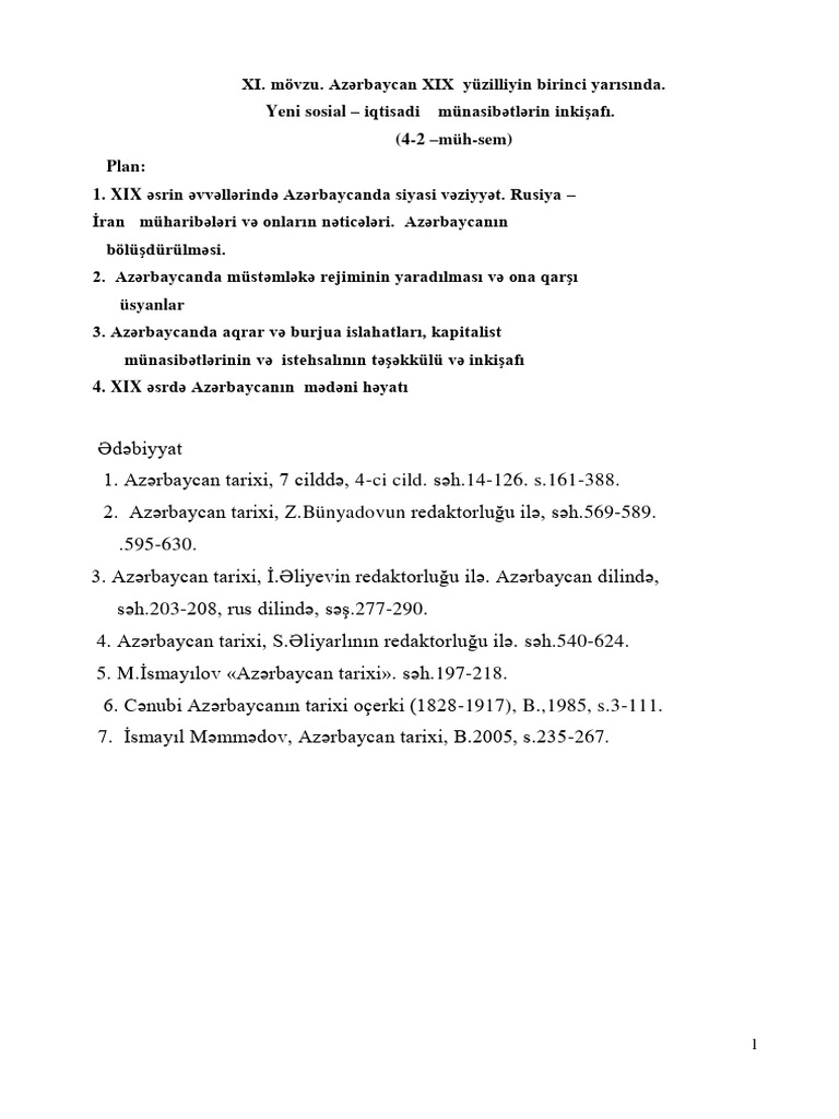 11 Mövzu Tarix | PDF