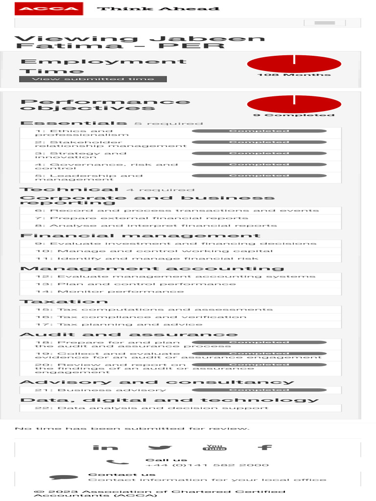 ACCA PES - Trainee Claim Time 2 | PDF
