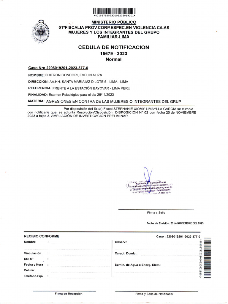 Notificacion Judicial | PDF