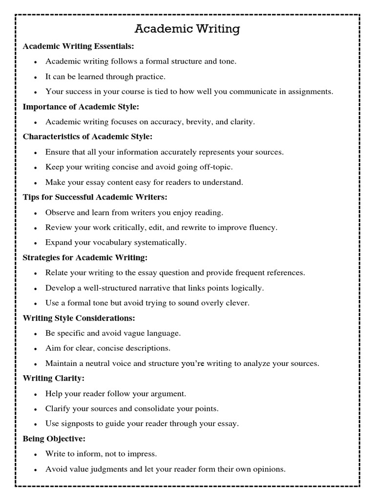 Academic Writing | PDF