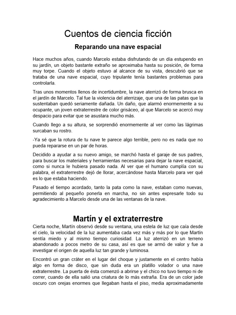 Cuentos de Ciencia Ficción | PDF