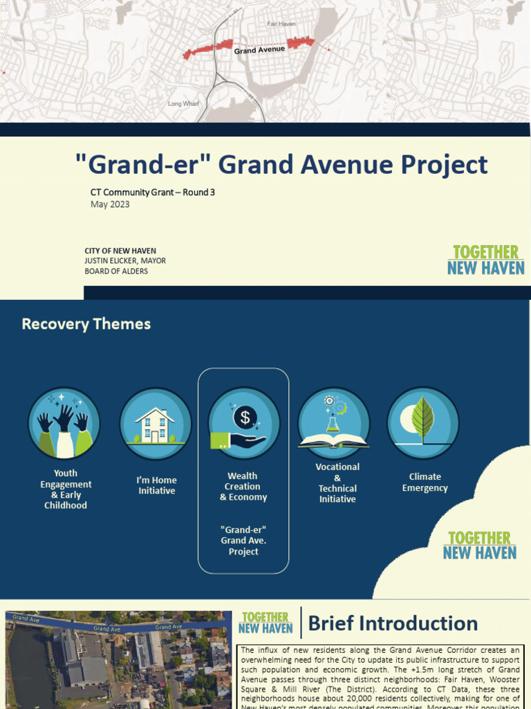 2023 'Grander' Grand Avenue Summary | PDF | Street | New Haven