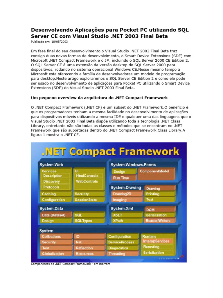 Desenvolvendo Aplicações para Pocket PC Utilizando SQL Server CE Com ...