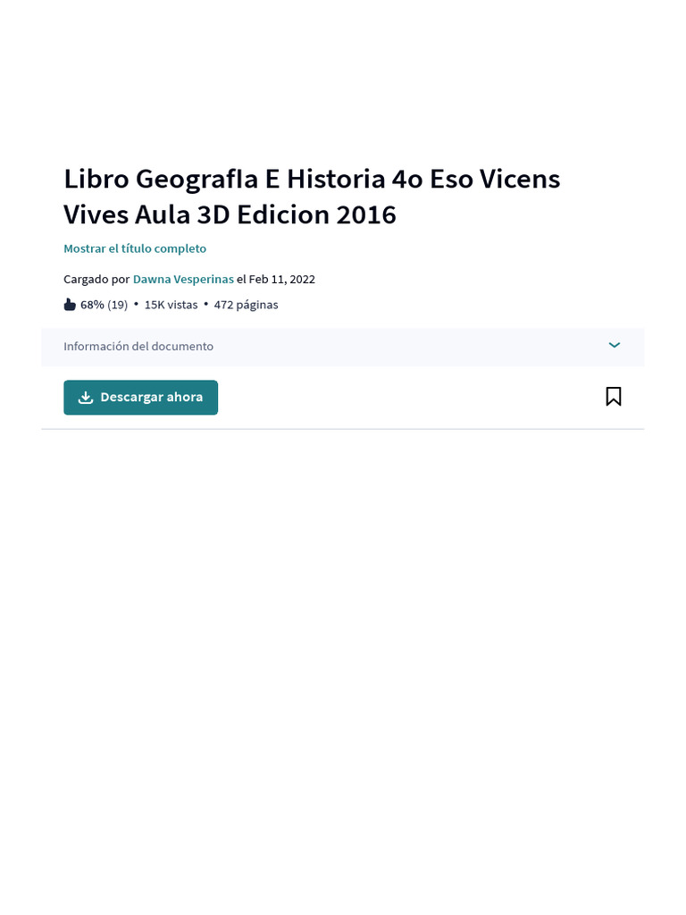 Libro GeografIa E Historia 4o Eso Vicens Vives Aula 3D Edicion 2016 - PDF - Era | PDF ...