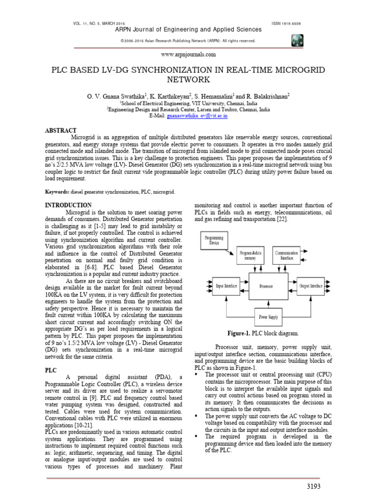 Synchronization Specification - DG PLC PDF - PDF 2 | PDF | Programmable Logic Controller | Power ...