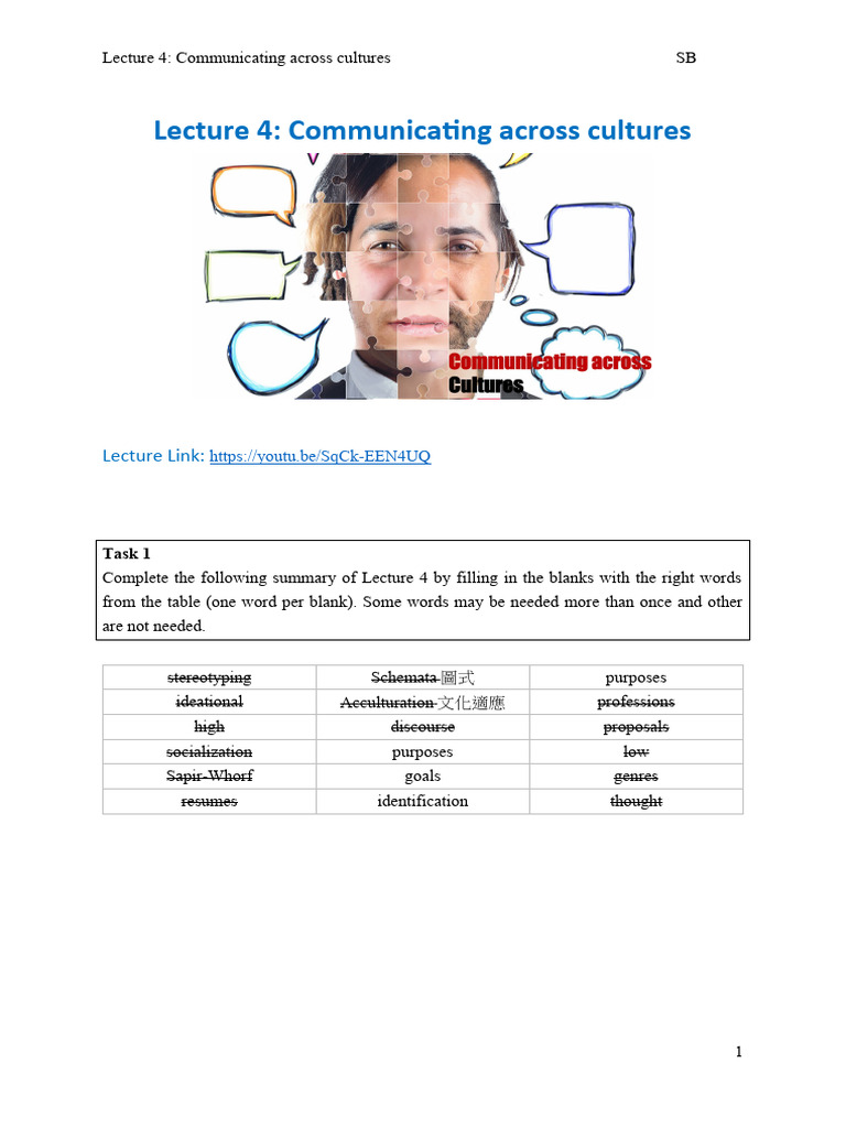 Exercises Lecture 4 (SB) | PDF | Cognition | Behavioural Sciences