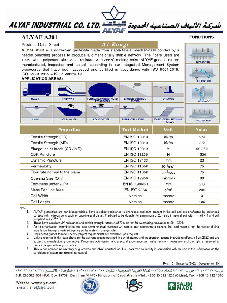 A301 - EN Method | PDF | Nonwoven Fabric | Building Materials