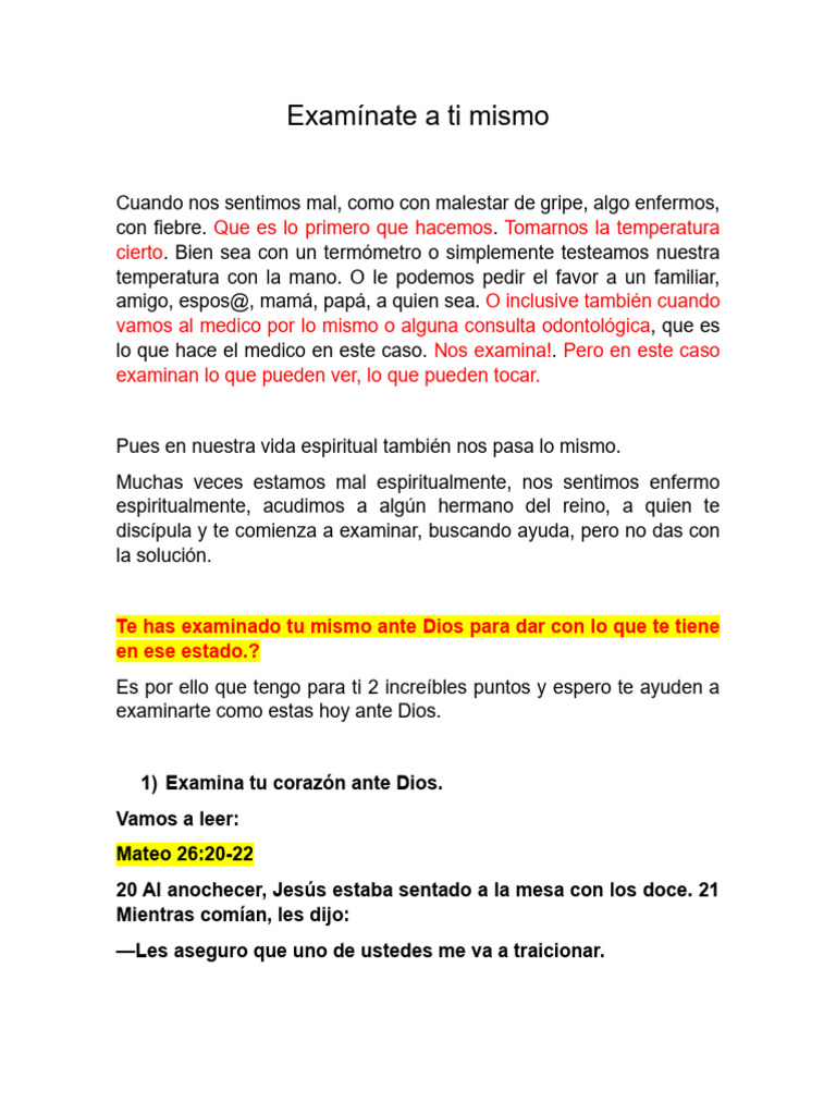 Examínate A Ti Mismo | PDF | Jesús