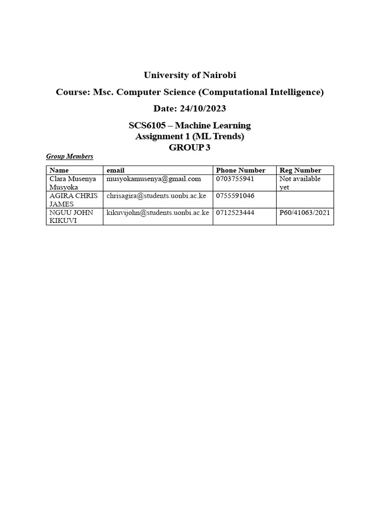 SCS6105 Assignment 1 Group3 | PDF | Machine Learning | Artificial ...