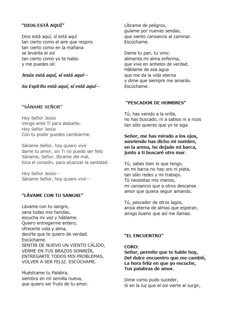 Cantos Eucaristicos | PDF