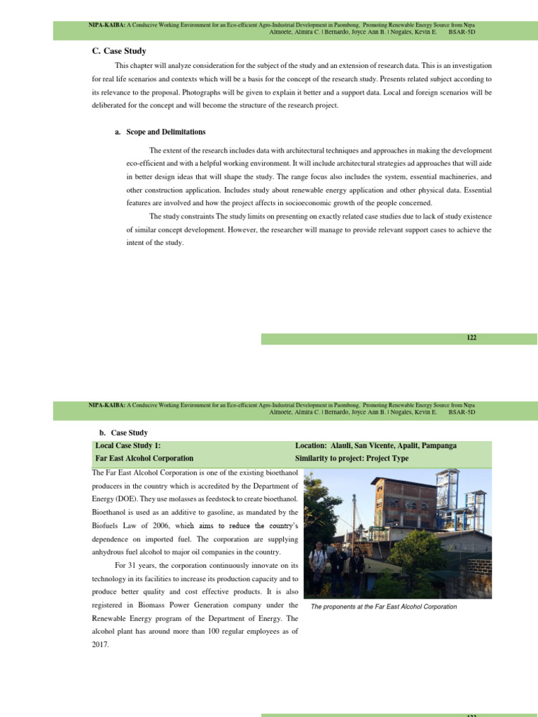 C. Case Study: A. Scope and Delimitations | PDF | Biofuel | Nature