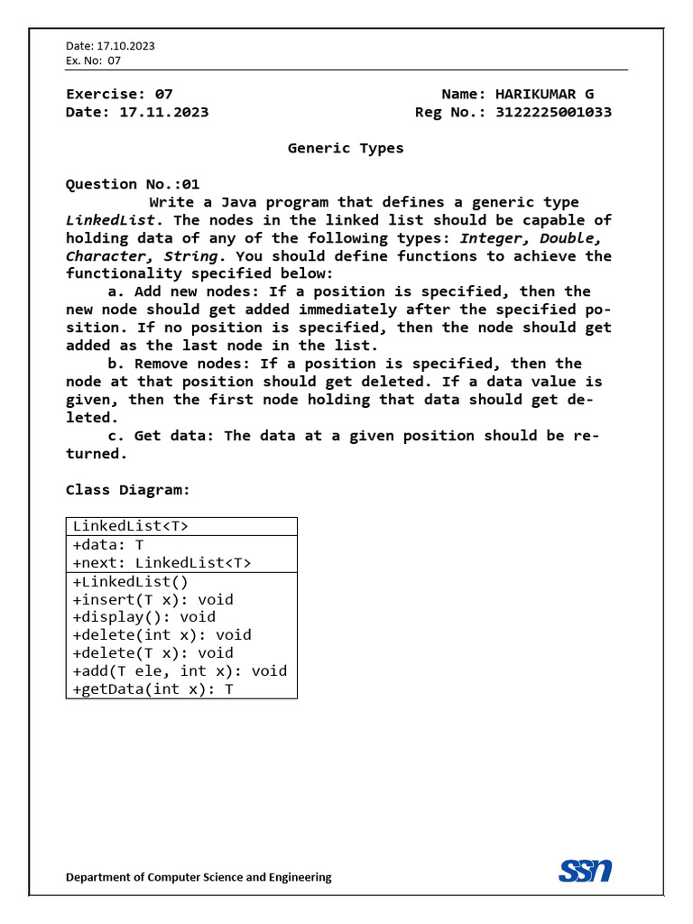 Harikuamar Ex 07 | PDF | Method (Computer Programming) | Area
