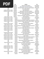 ICC World Cup 2023 Schedule | PDF | England Cricket Team | Cricket