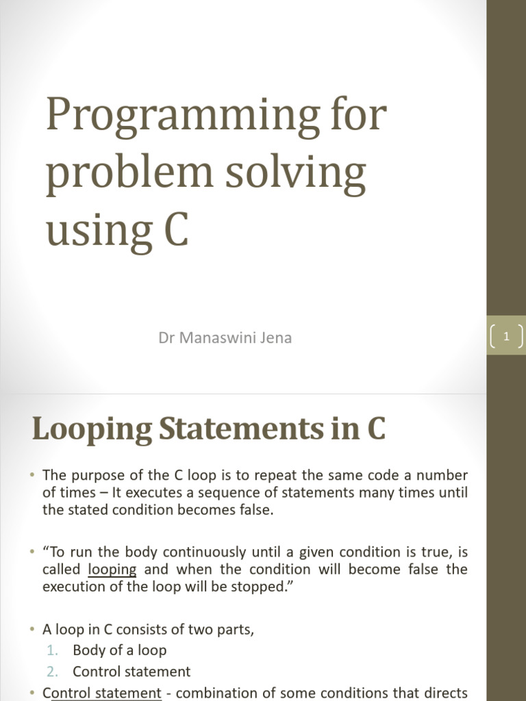 Loops | PDF | Control Flow | Computer Engineering