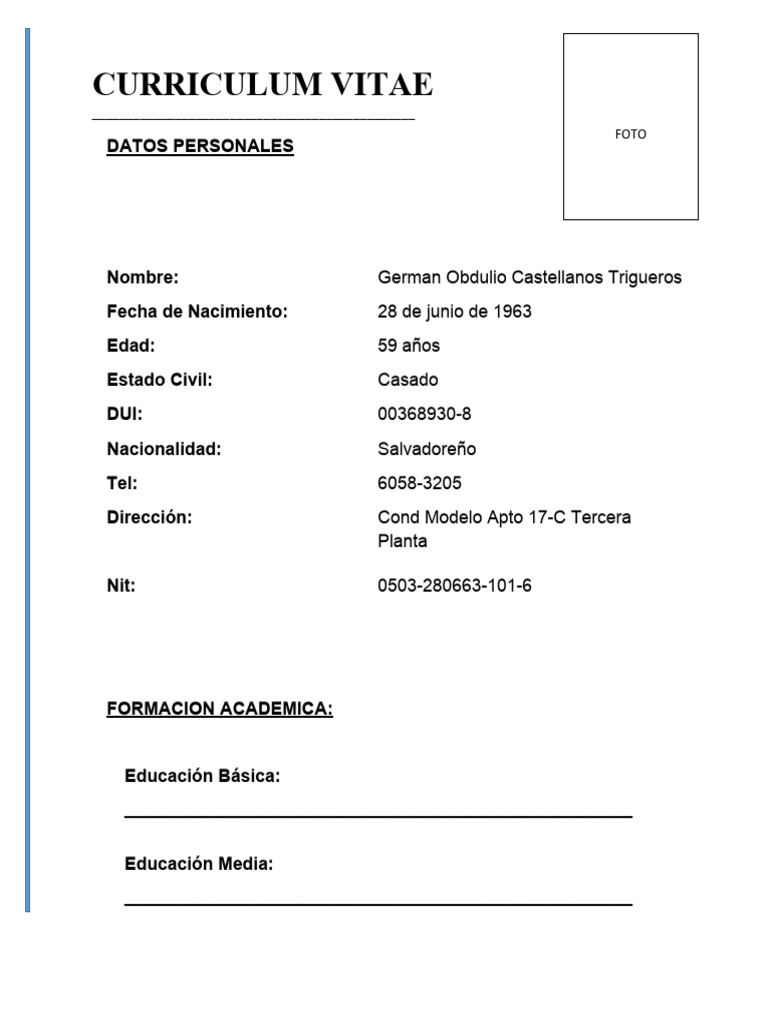 CURRICULUM VITAE 2023 Nuevo | PDF