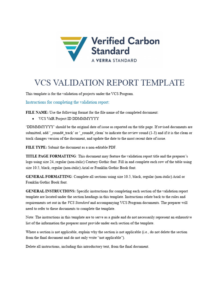 VCS Validation Report Template v4.3 | Download Free PDF | Verification And Validation | Methodology