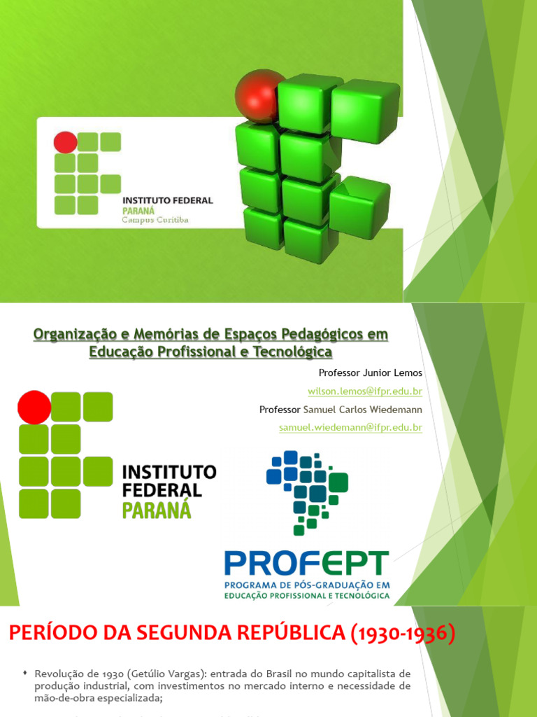 Historia Da EPT No Brasil - II | PDF | Pré-escola | Desenvolvimento ...