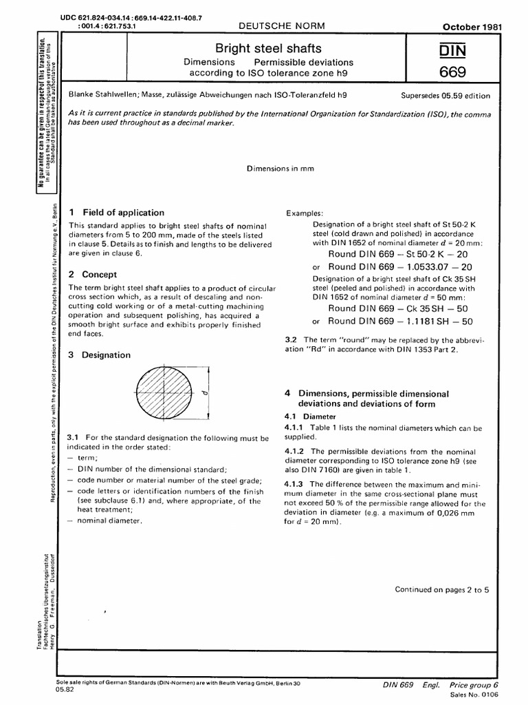 Din 00669 1981 (En) | PDF