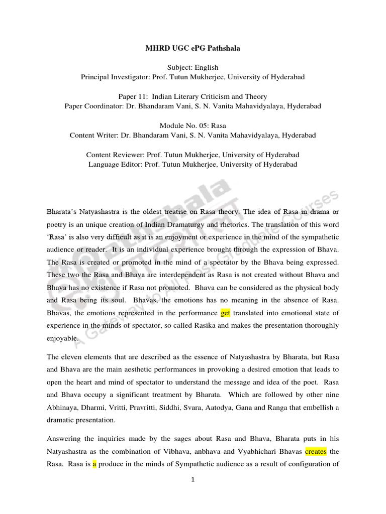 Paper 11, Module 05, EText | PDF | Sanskrit