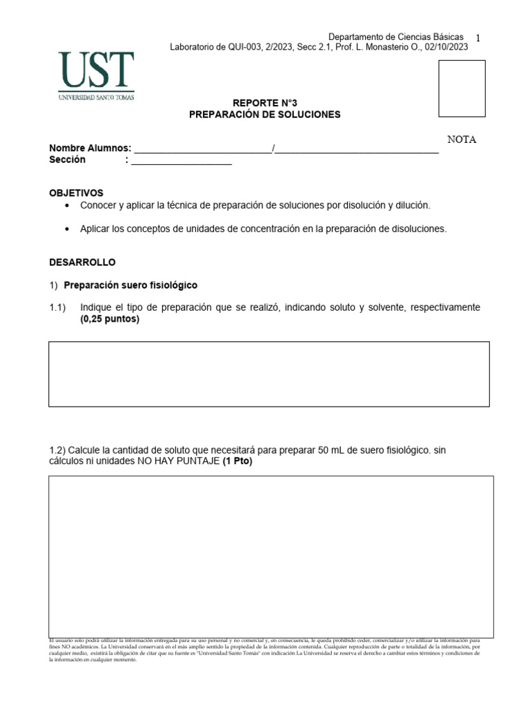 Reporte 3 - Soluciones (Secc 2.1) (ESCRIBAN AQUÃ - SUS NOMBRES) | PDF ...