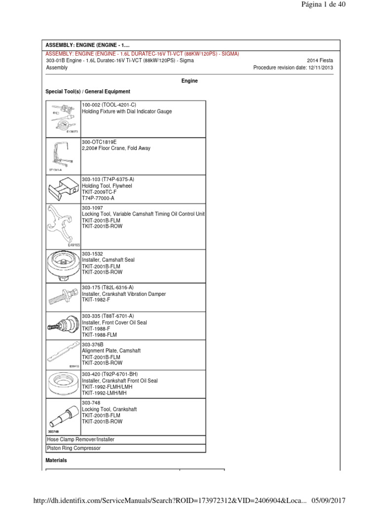 Duratec 16v tTI-VCT | PDF | Motor Oil | Piston