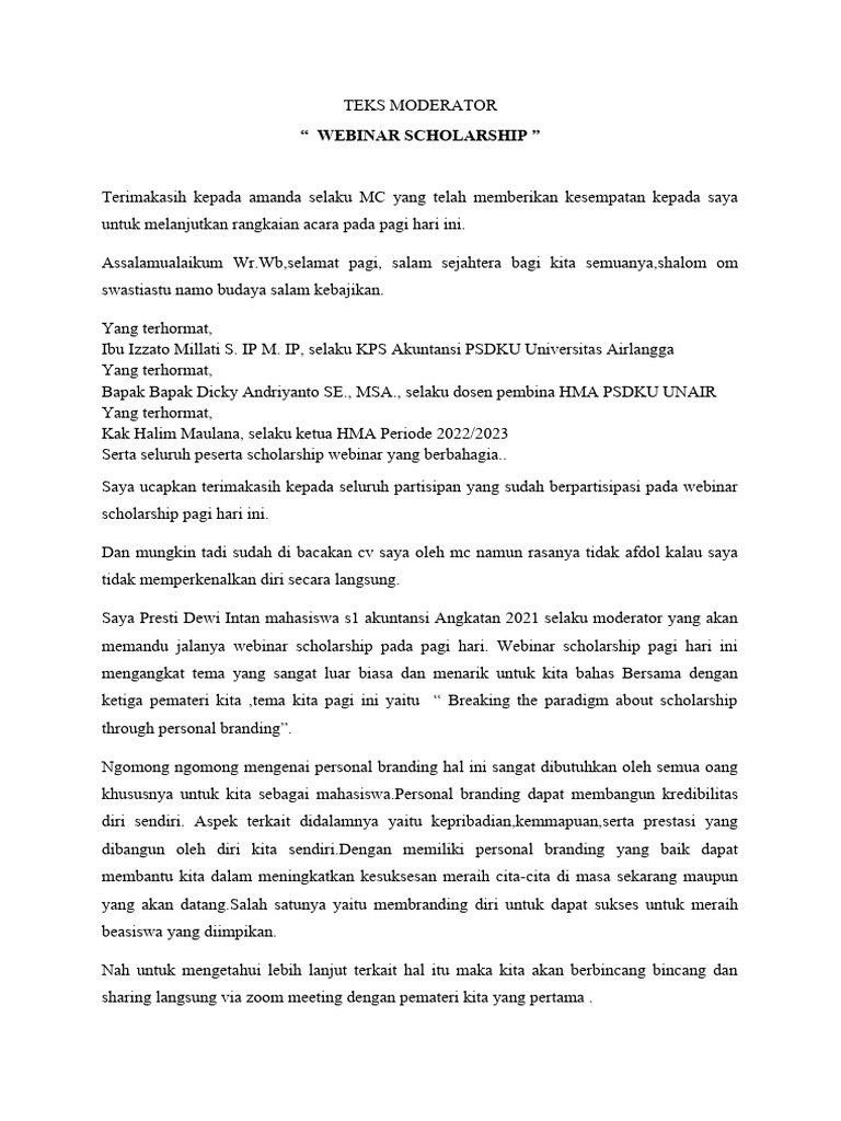 Teks Moderator | PDF