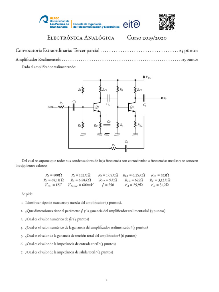 Bloque III - Extraordinaria 2019-2020 | PDF | Cantidades fisicas | Ingenieria Eléctrica