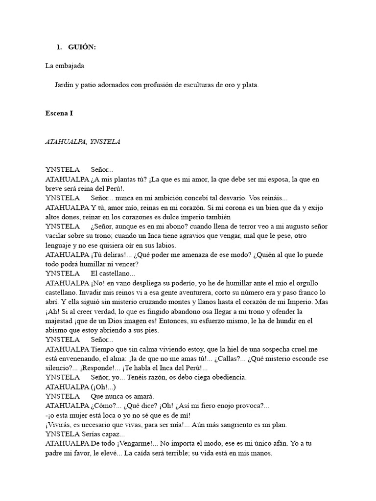 Guión Historia | PDF | Amor