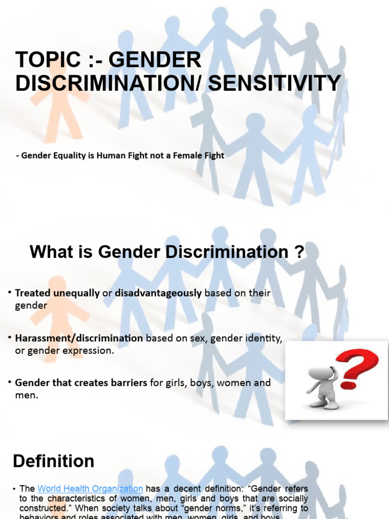 Gender Discrimination (By MD Ali) | PDF | Gender | Gender Studies