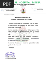 NYSC Medical Fitness Certificate Sample | PDF | Self-Improvement