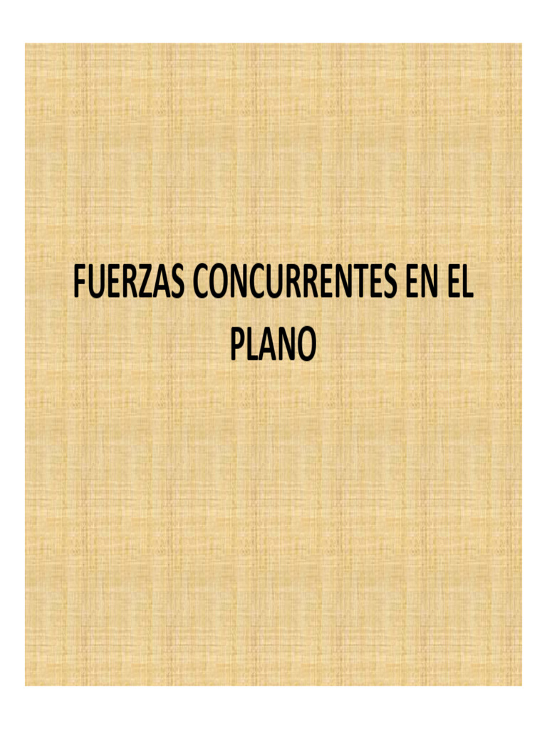 C2-Fuerzas Concurrentes en El Plano | PDF | Vector Euclidiano | Ecuaciones