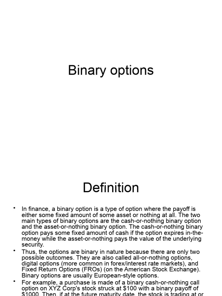 Binary Options Pdf 