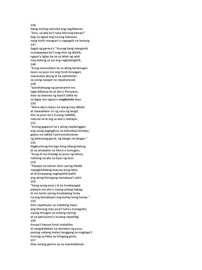 Wip Fil Pinagisa NG Kapalaran Florante at Laura | PDF