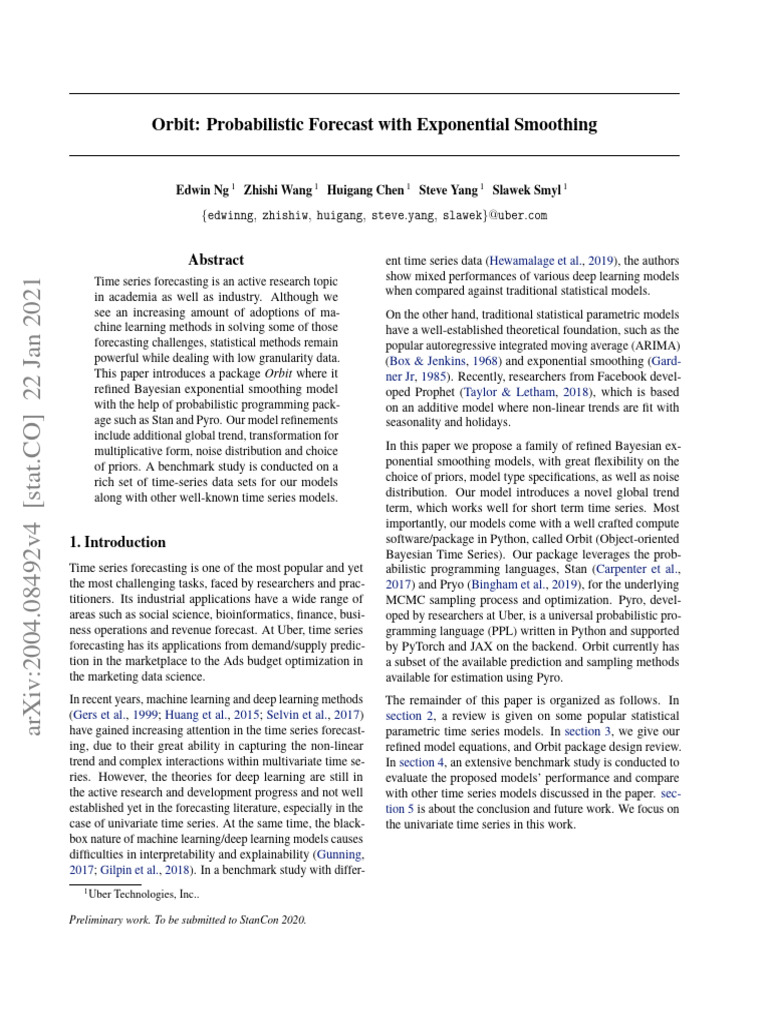 Orbit Forecasting Model Pdf Autoregressive Integrated Moving