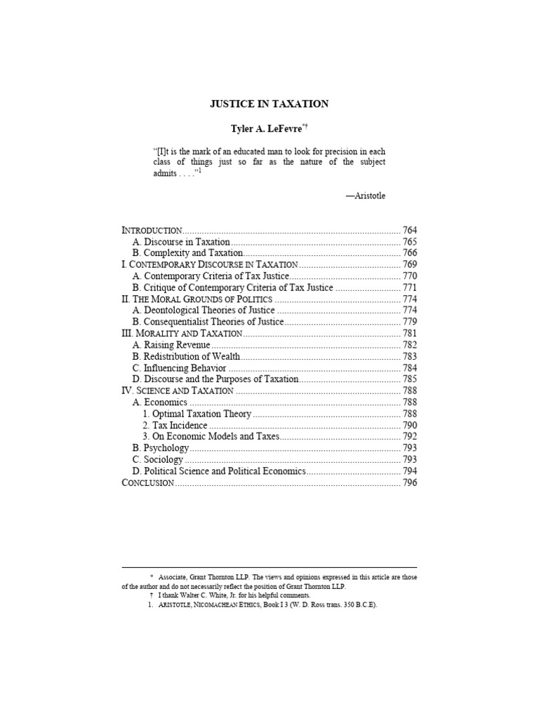 Justice in Taxation | PDF | John Rawls | Taxes