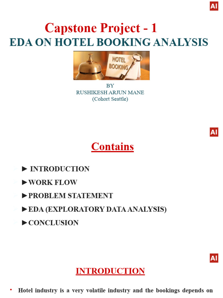 Rushikesh Mane EDA Capstone Project On Hotel Booking Analysis | PDF | Data Analysis | Hotel