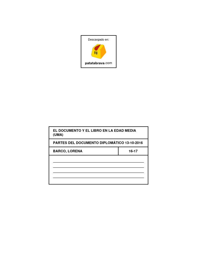 0partes Del Documento Diplomatico-Patatabrava | PDF