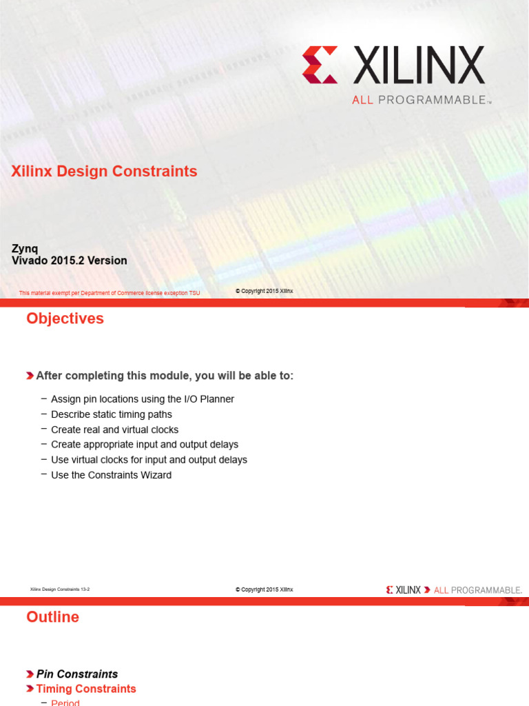 13 Xilinx Design Constraints | PDF | Field Programmable Gate Array | Input/Output